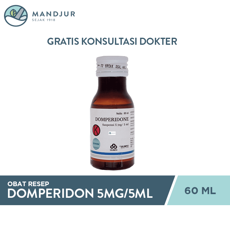 Domperidone Erlimpex 5mg/5ml Syrup 60 ml — Apotek Mandjur