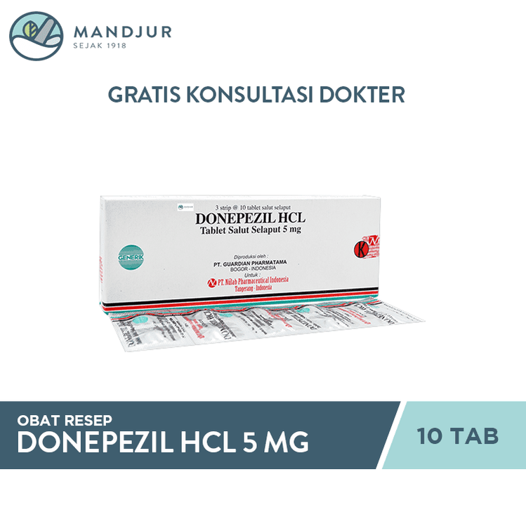 Donepezil Hydrochloride 5 Mg 10 Tablet — Apotek Mandjur