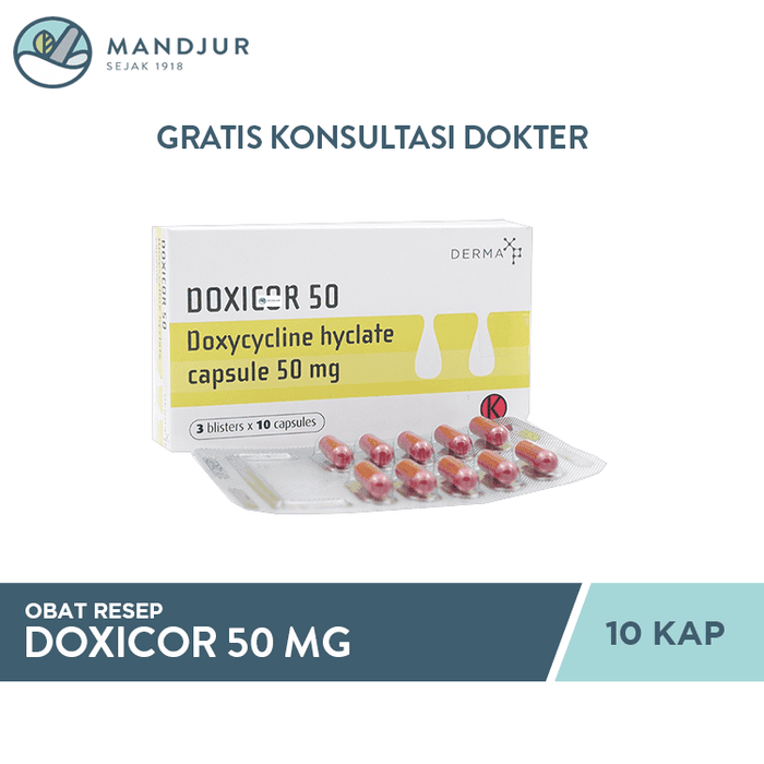 Doxicor 50 mg 10 Kapsul — Apotek Mandjur