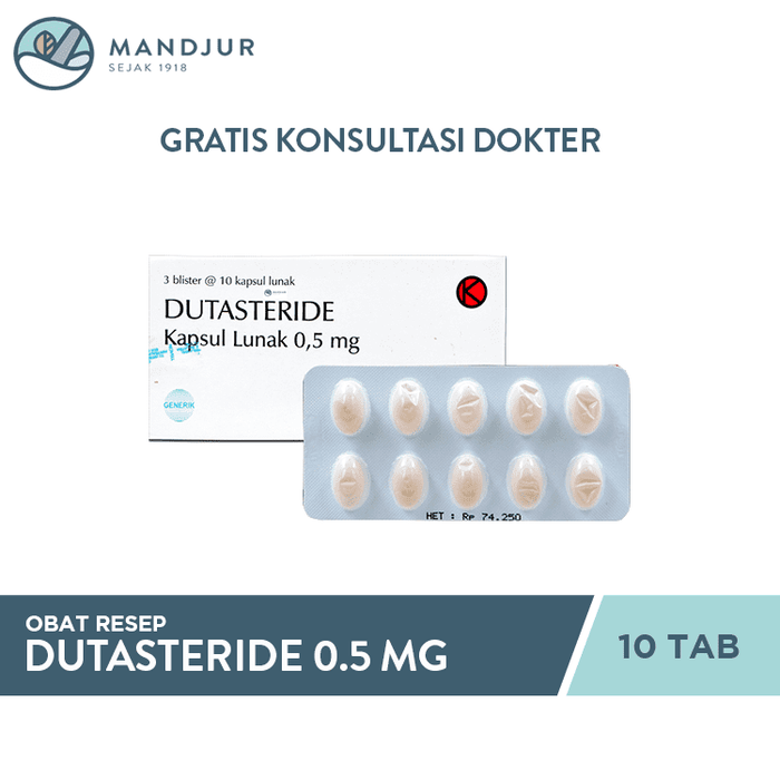Dutasteride 0.5 Mg 10 Kapsul — Apotek Mandjur