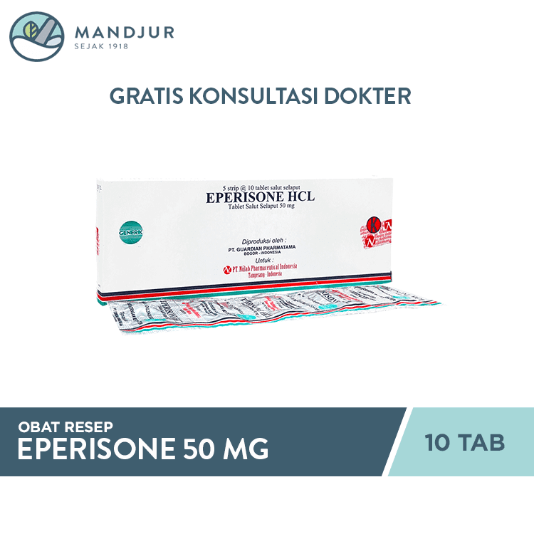 Eperisone 50 Mg Strip 10 Tablet — Apotek Mandjur
