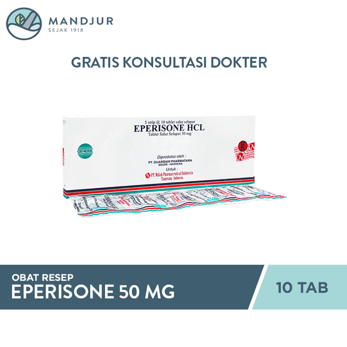 Eperisone 50 Mg Strip 10 Tablet — Apotek Mandjur