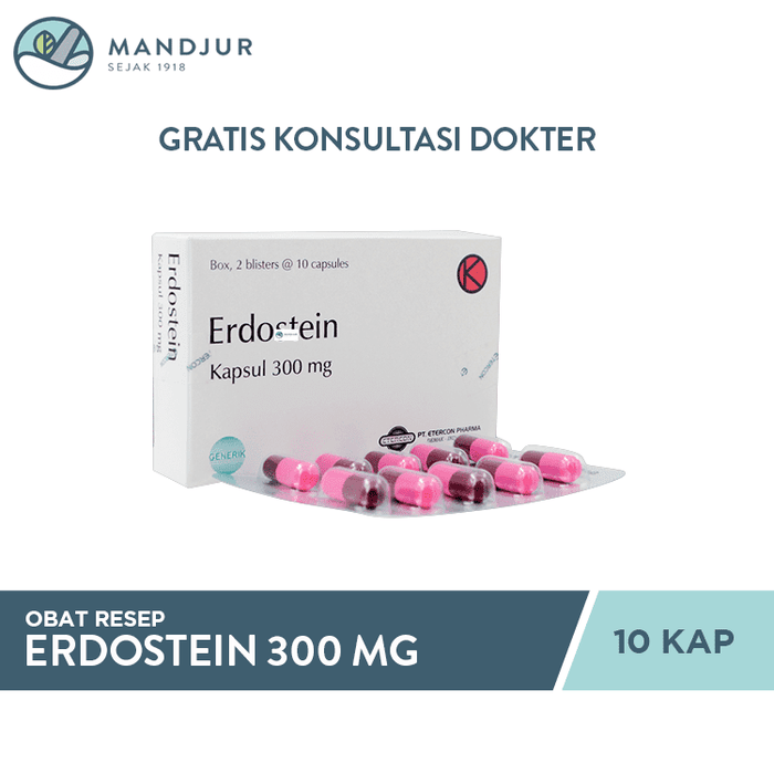 Erdostein 300 Mg 10 Kapsul — Apotek Mandjur
