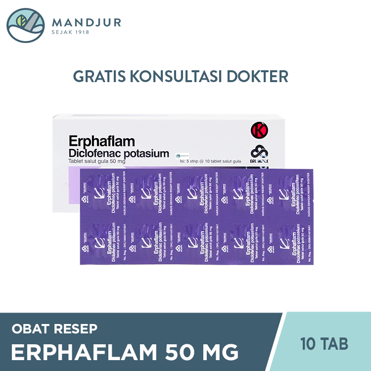 Erphaflam 50 mg 10 Tablet — Apotek Mandjur