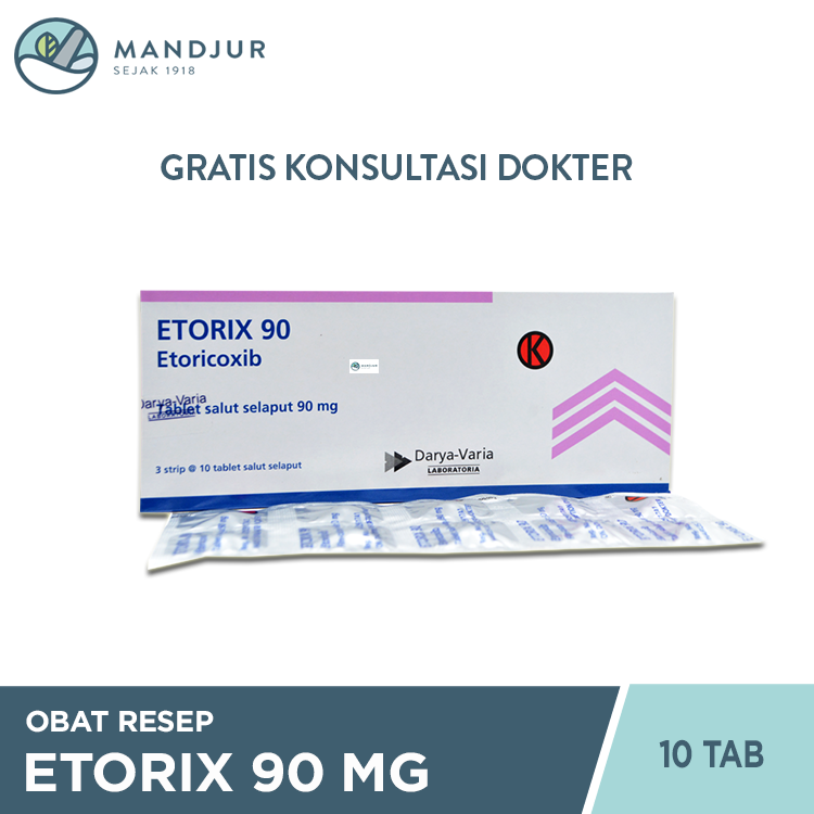 Etorix 90 mg 10 Tablet — Apotek Mandjur