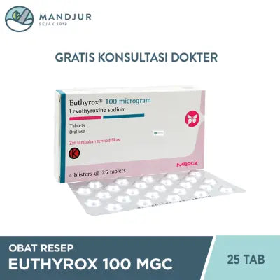 Euthyrox 100 Mcg 25 Tablet — Apotek Mandjur