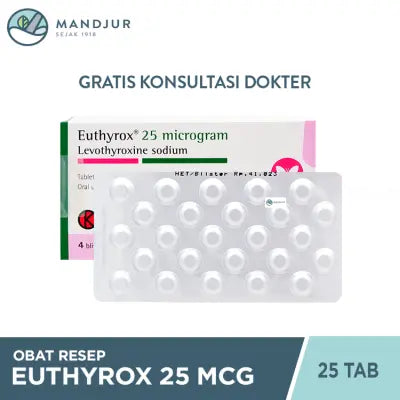 Euthyrox 25 mcg 25 Tablet — Apotek Mandjur