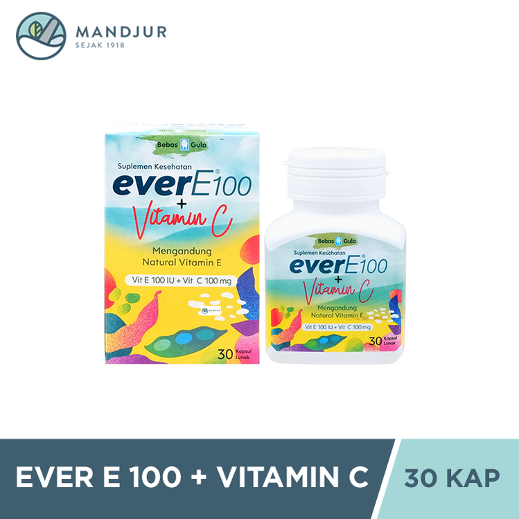 Ever E 100 + Vitamin C 30 Kapsul — Apotek Mandjur