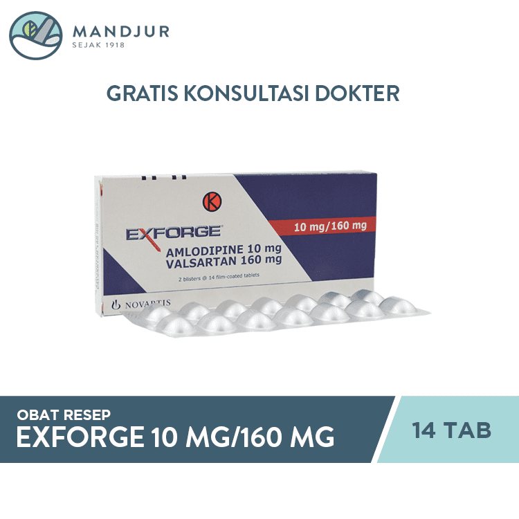 Exforge 10 mg/160 mg 14 Tablet — Apotek Mandjur