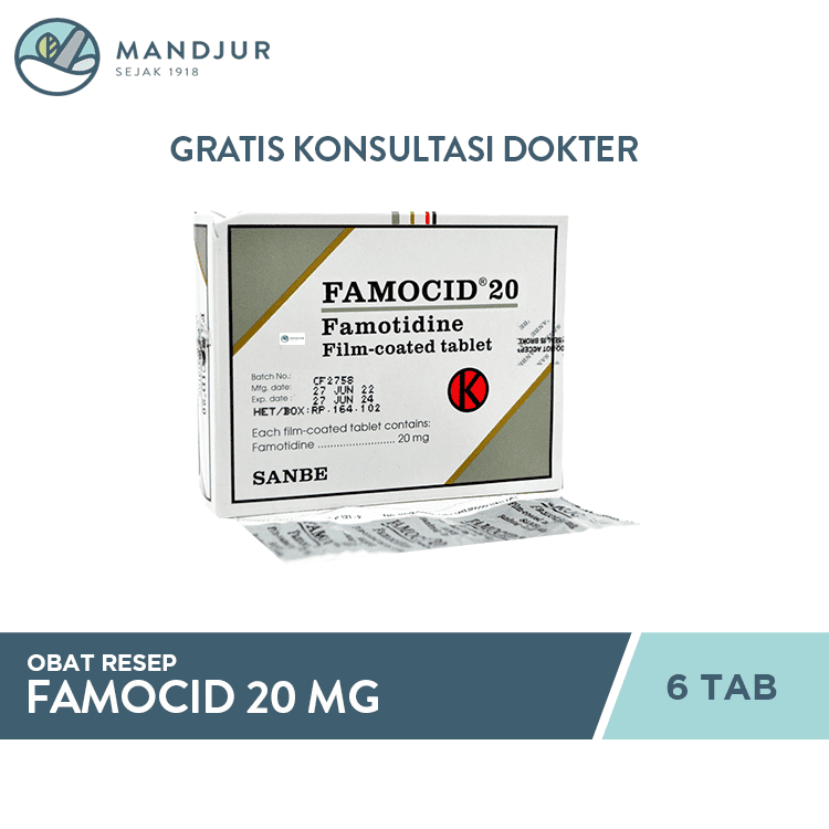 Famocid 20 Mg 6 Tablet — Apotek Mandjur