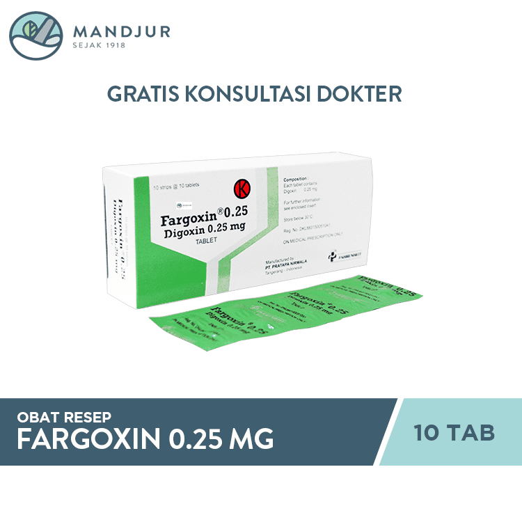 Fargoxin 0.25 Mg 10 Tablet — Apotek Mandjur