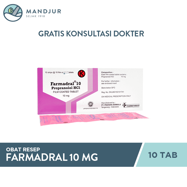 Farmadral 10 mg 10 Tablet — Apotek Mandjur