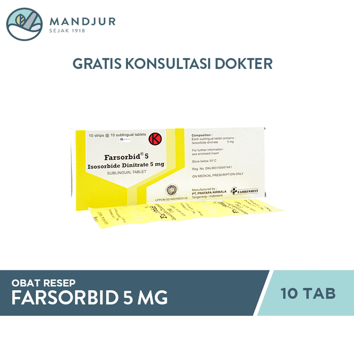 Farsorbid 5 mg 10 Tablet — Apotek Mandjur
