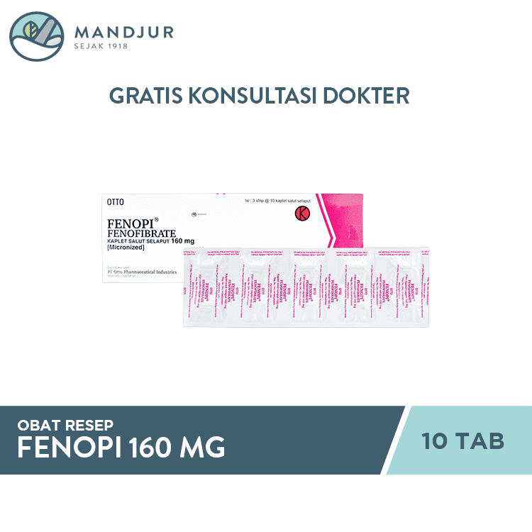 Fenopi 160 mg 10 Kaplet — Apotek Mandjur