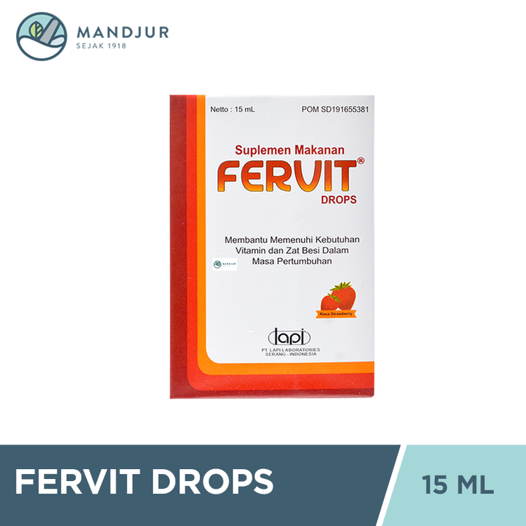Fervit Drops 15 ml - Suplemen Pertumbuhan Anak — Apotek Mandjur