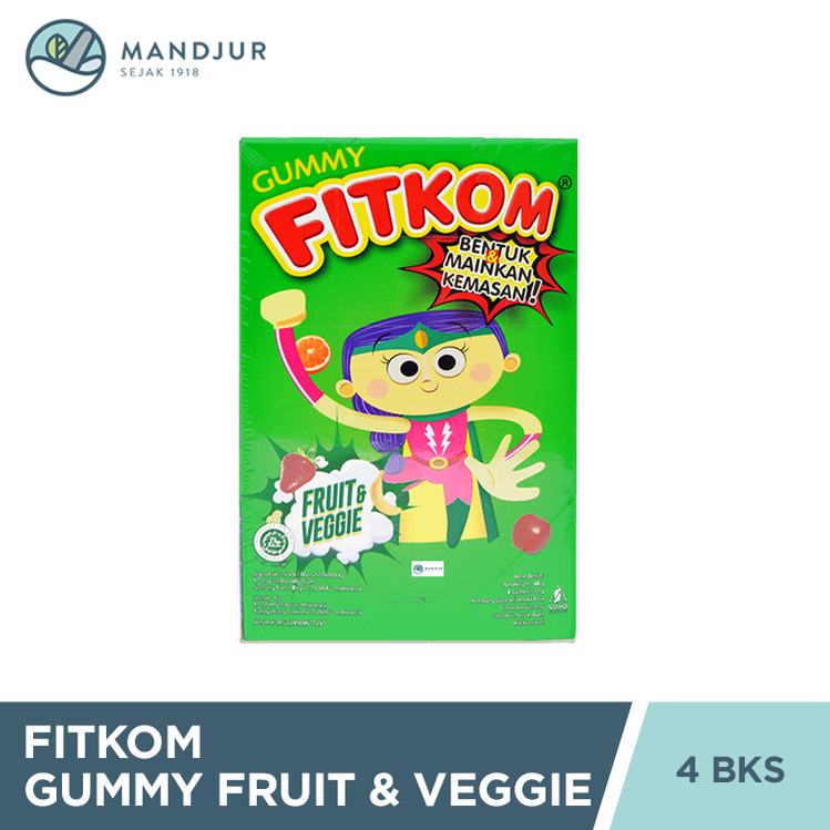 Fitkom Gummy Fruit & Veggie 4 Sachet — Apotek Mandjur