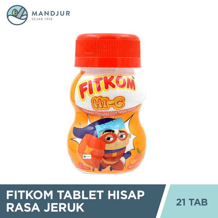 Fitkom Rasa Jeruk 21 Tablet — Apotek Mandjur