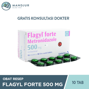 Flagyl Forte 500 mg 10 Tablet — Apotek Mandjur