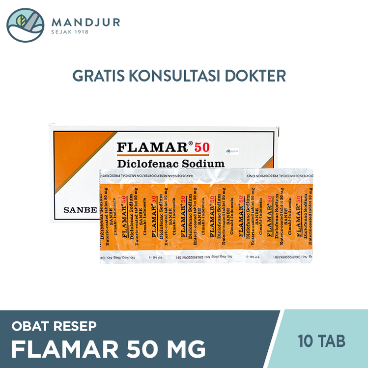 Flamar 50 Mg 10 Tablet — Apotek Mandjur