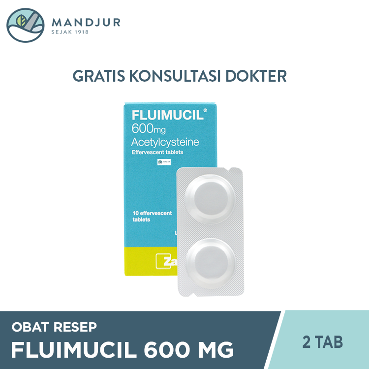 Fluimucil 600 Mg 2 Tablet Effervescent — Apotek Mandjur