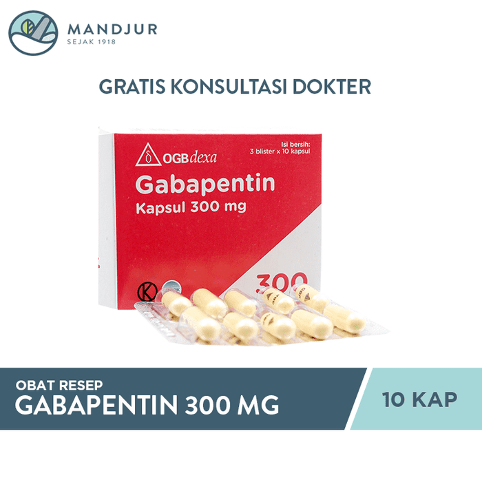 Gabapentin 300 mg 10 Kapsul — Apotek Mandjur