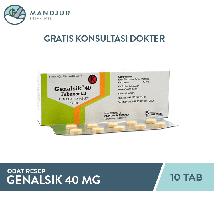 Genalsik 40 mg 10 Tablet — Apotek Mandjur