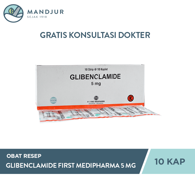Glibenclamide 5 Mg 10 Kaplet — Apotek Mandjur