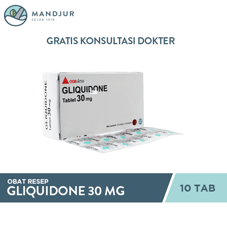 Gliquidone 30 mg 10 Tablet — Apotek Mandjur