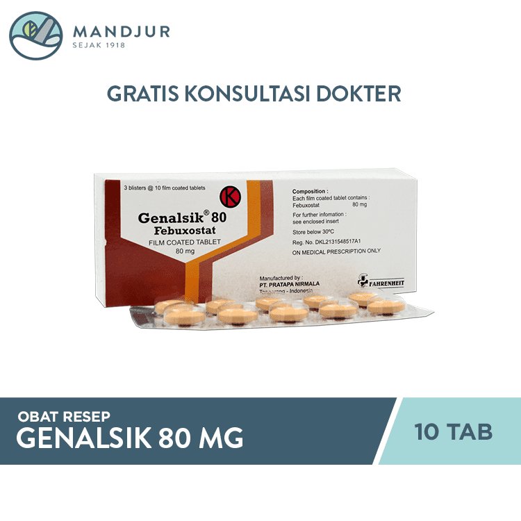 Genalsik 80 mg 10 Tablet — Apotek Mandjur