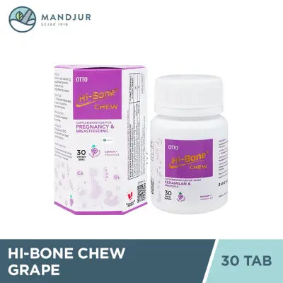 Hi-Bone Chew Grape 30 Tablet — Apotek Mandjur