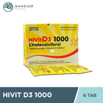 HiVit Vitamin D3 1000 IU 6 Tablet — Apotek Mandjur