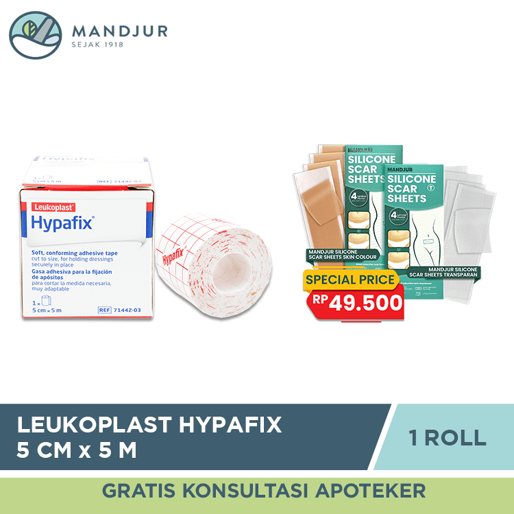 Hypafix Plaster Roll 5 CM X 5 M — Apotek Mandjur