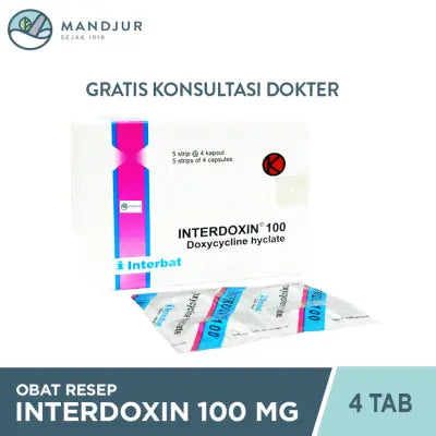 Interdoxin 100 Mg 4 Kapsul — Apotek Mandjur
