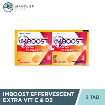Imboost Effervescent with Extra Vit C & D3 2 Tablet — Apotek Mandjur