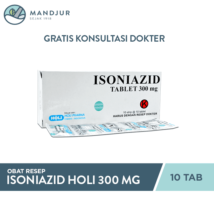 Isoniazid 300 mg 10 Tablet — Apotek Mandjur