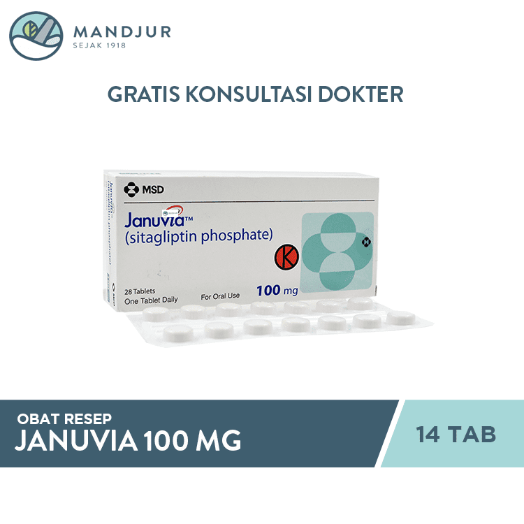 Januvia 100 Mg 14 Tablet — Apotek Mandjur