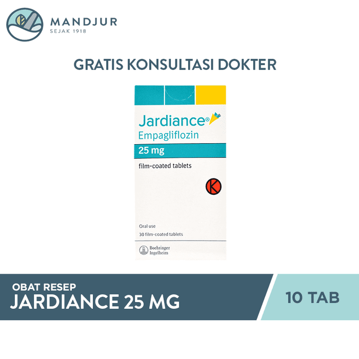 Jardiance 25 mg 10 Tablet — Apotek Mandjur