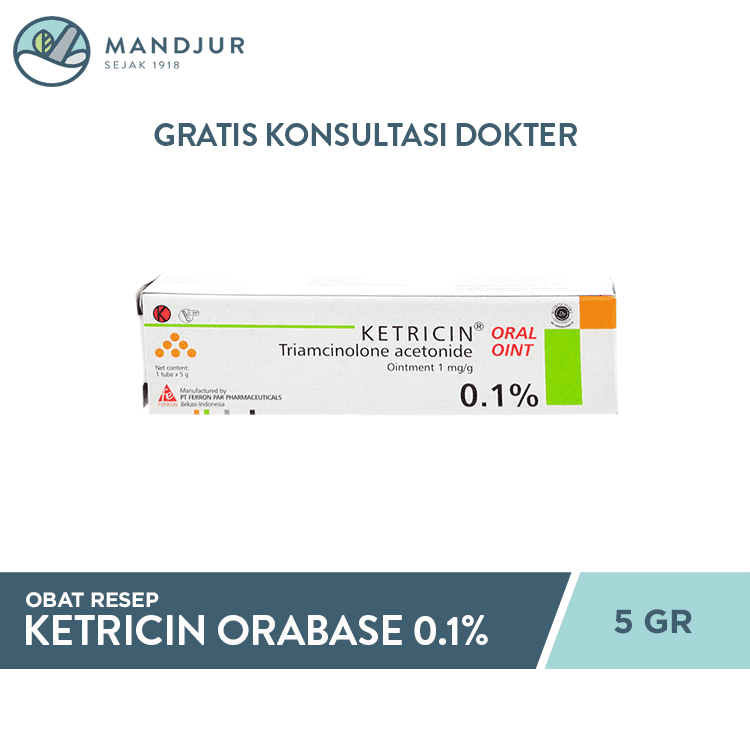Ketricin Orabase 0.1% Salep 5 g — Apotek Mandjur