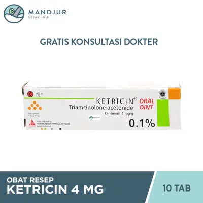Ketricin Orabase 0.1% Salep 5 g — Apotek Mandjur