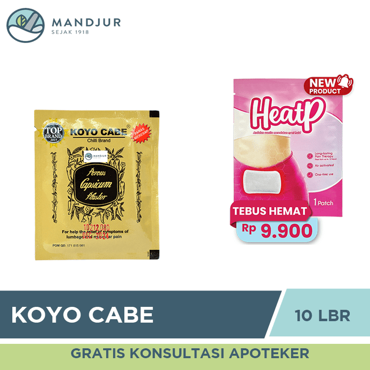 Koyo Cabe Sachet Isi 10 Lembar — Apotek Mandjur