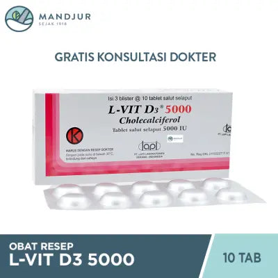 L-Vit D3 5000 10 Tablet — Apotek Mandjur
