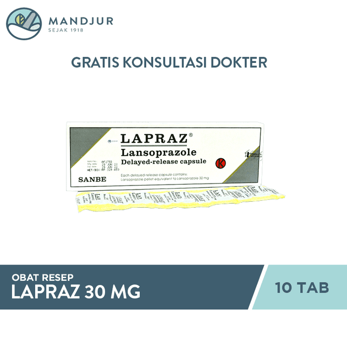 Lapraz 30 Mg Strip 10 Kapsul — Apotek Mandjur