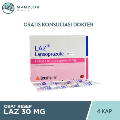 Laz 30 mg 4 Kapsul — Apotek Mandjur