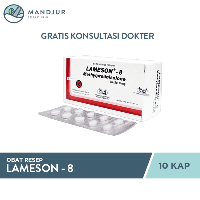 Lameson 8 Mg Strip 10 Tablet — Apotek Mandjur