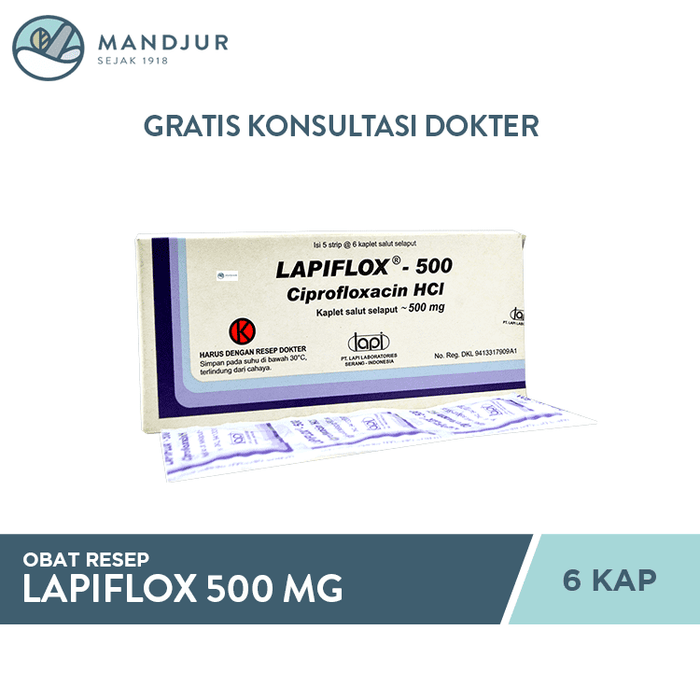 Lapiflox 500 mg 6 Kaplet — Apotek Mandjur