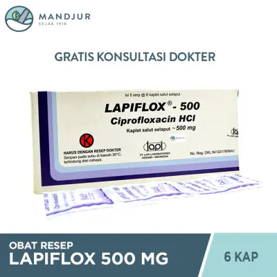 Lapiflox 500 mg 6 Kaplet — Apotek Mandjur
