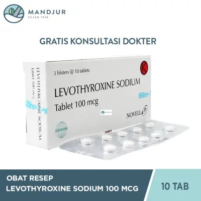 Levothyroxine 100 Mcg 10 Tablet — Apotek Mandjur
