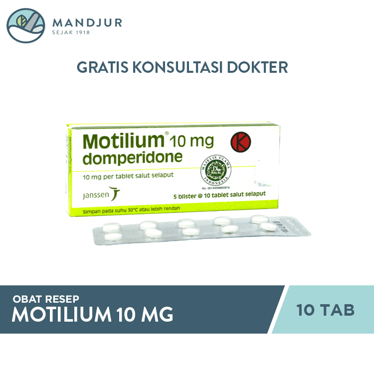 Motilium 10 Mg Strip 10 Tablet — Apotek Mandjur