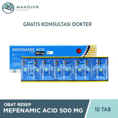 Mefenamic Acid / Asam Mefenamat 500 Mg Strip 10 Tablet — Apotek Mandjur