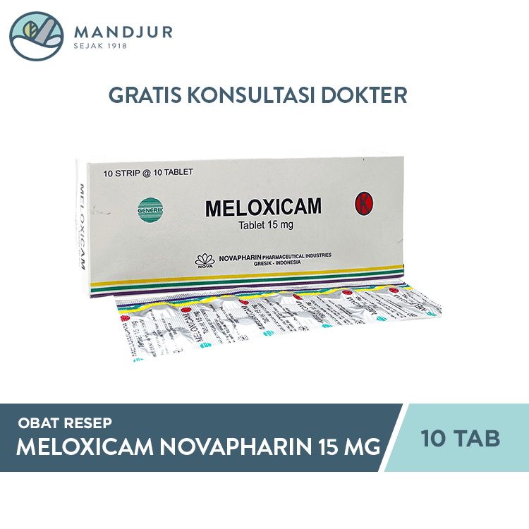 Meloxicam 15 Mg Strip 10 Tablet — Apotek Mandjur